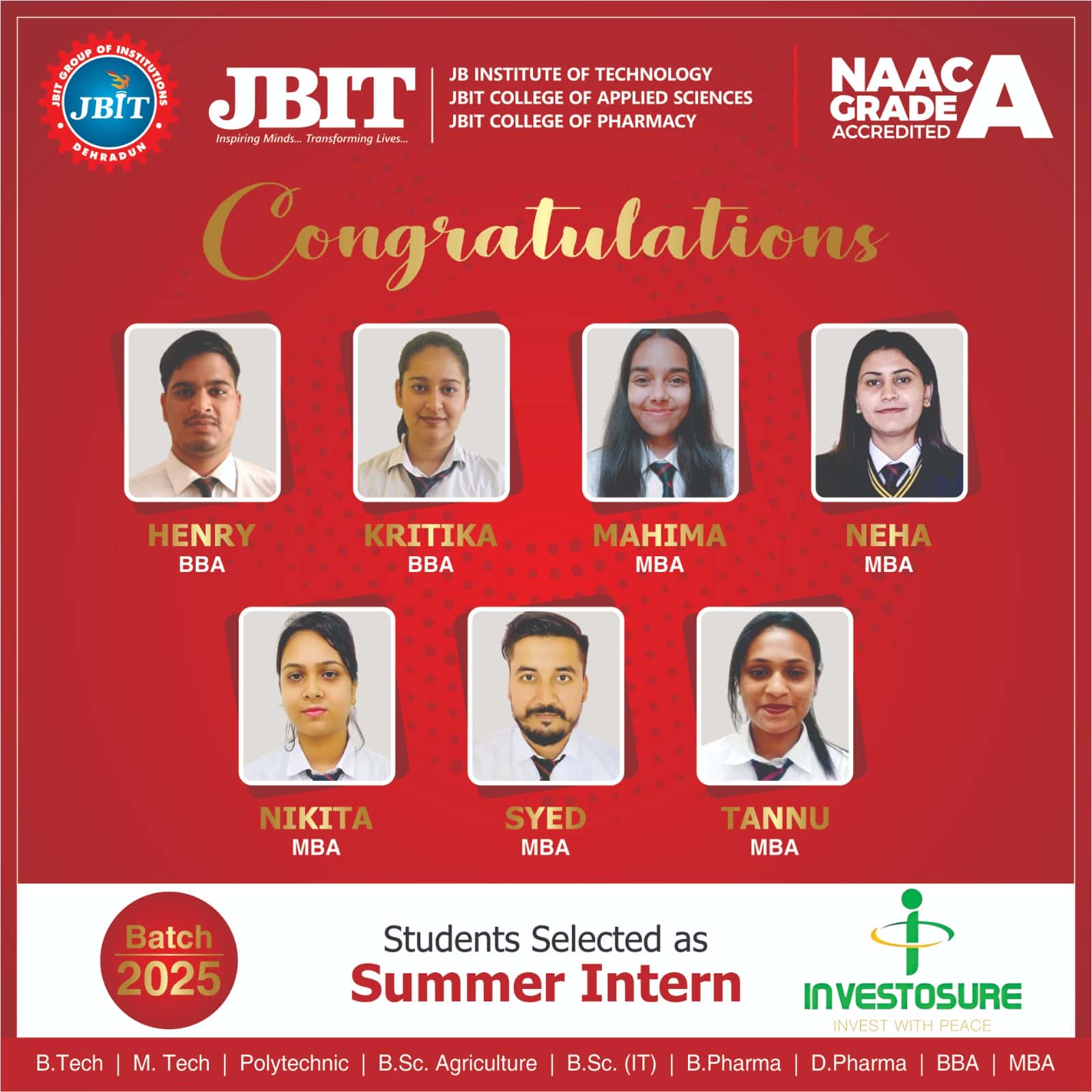 JBIT Dehradun | No 1 Destination For Pool Campus Placement Drive in ...